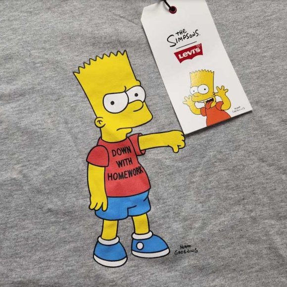 Levi's | Shirts | New Mens M Xxl Levis X The Simpsons Bart Down With ...